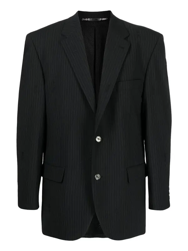 PALMER Pinstripe Single-breasted Blazer - Black
