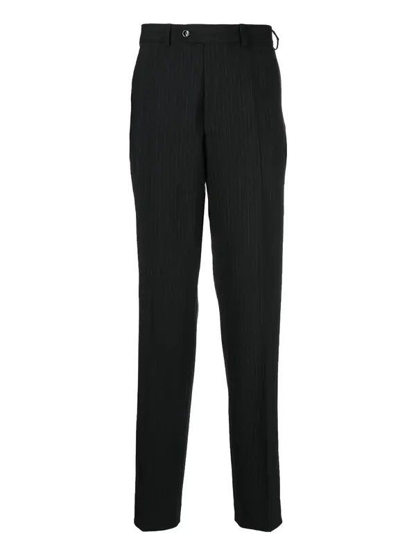 PALMER Pinstripe Tailored Suit Trousers - Black