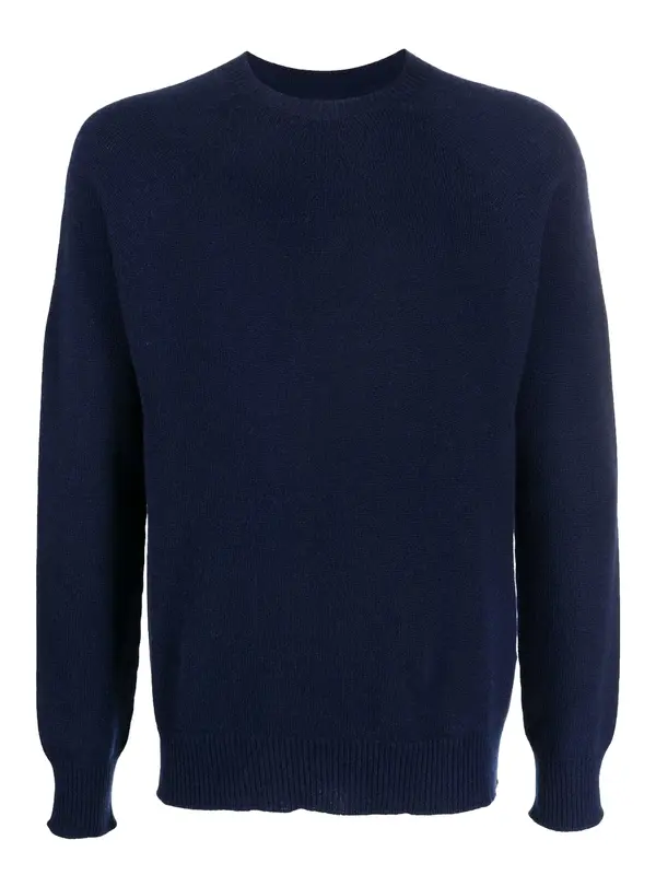 JIL SANDER Crew Neck Cashmere Jumper - Blue