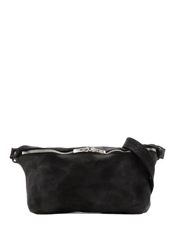 Guidi Full-grain Leather Messenger Bag - Black