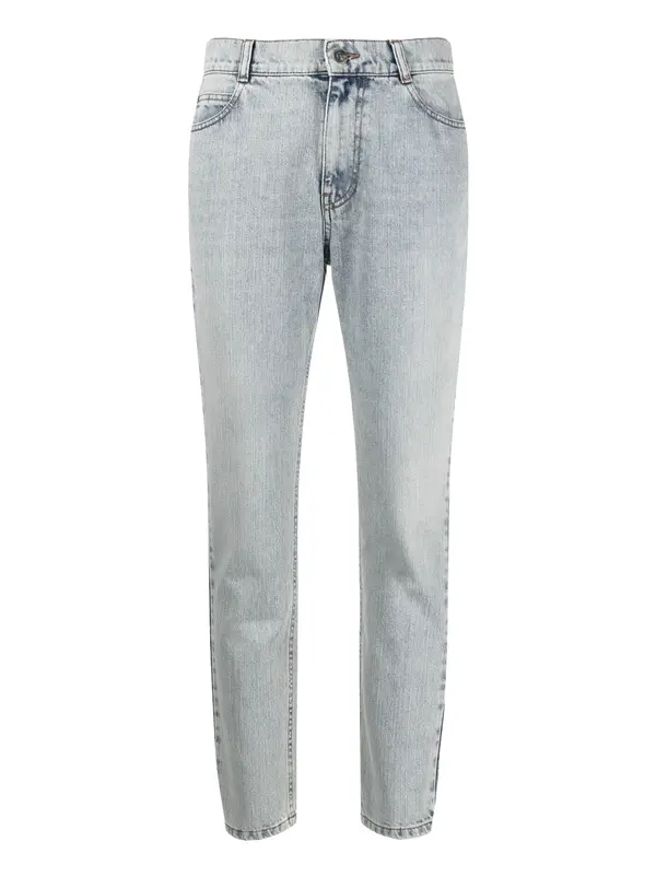 Ports 1961 Cropped Slim-cut Jeans - Blue