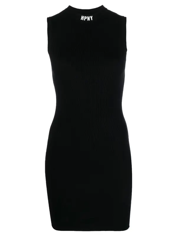 Heron Preston Fine Ribbed Mini Dress - Black