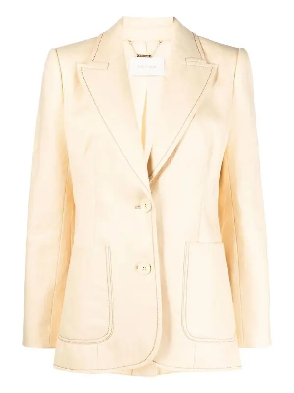 Zimmermann High Tide Tuxedo Blazer Jacket - Yellow