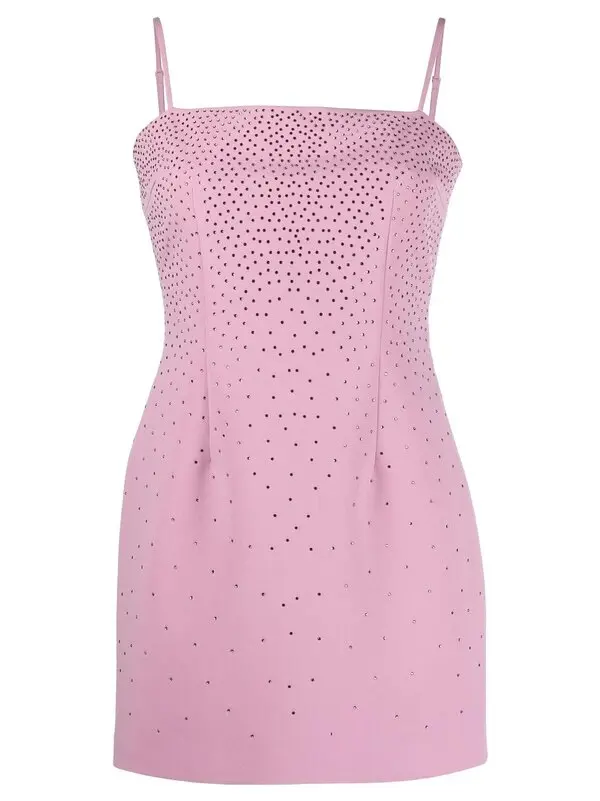 Blumarine Rhinestone-embellished Mini Dress - Pink