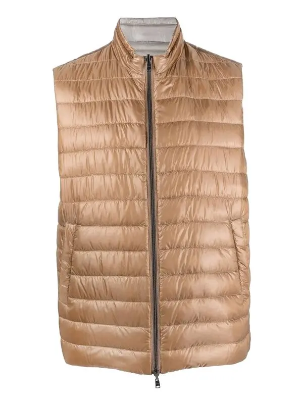 Herno Reversible Padded Down Gilet - Brown