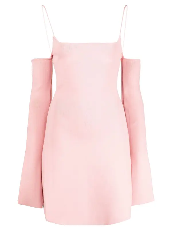 Mach & Mach Crystal Bow Minidress - Pink
