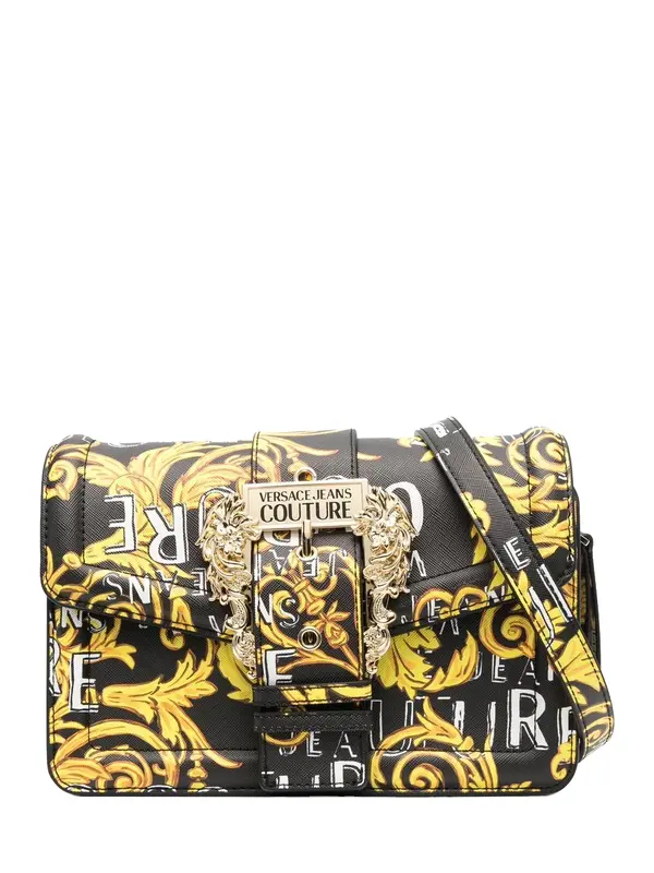 Versace Barocco Print Crossbody Bag - Black