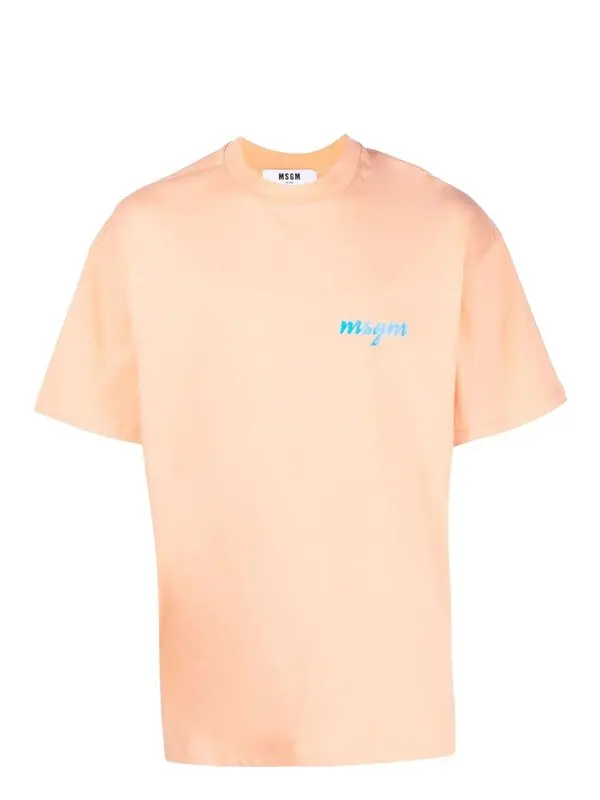 MSGM Logo-print T-shirt - Orange