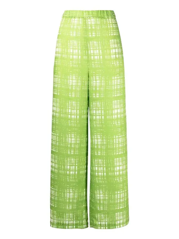 Mihara Yasuhiro Check Pattern Trousers - Green