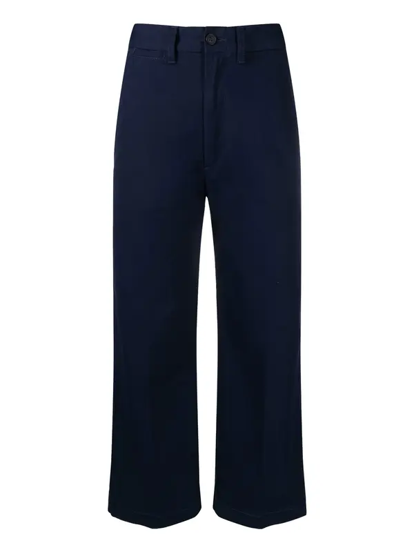 Polo Ralph Lauren Wide-leg Cropped Chinos - Blue