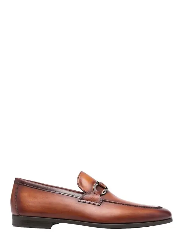 Magnanni Front-strap Almond-toe Loafers - Brown