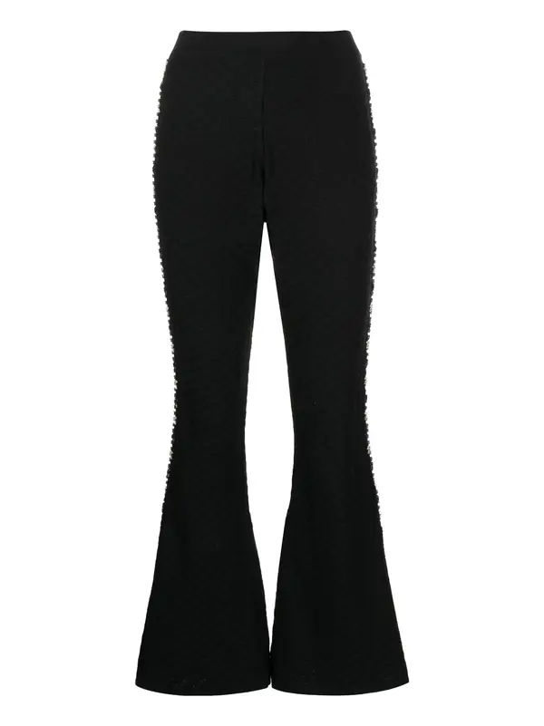IZAAK AZANEI Knitted Embellished Trousers - Black