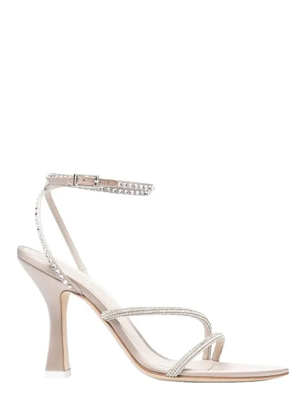 3JUIN Crystal-embellished 100mm Sandals - Neutrals