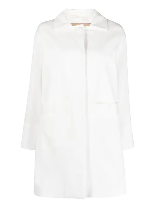 Herno Long-sleeve High-low Coat - White