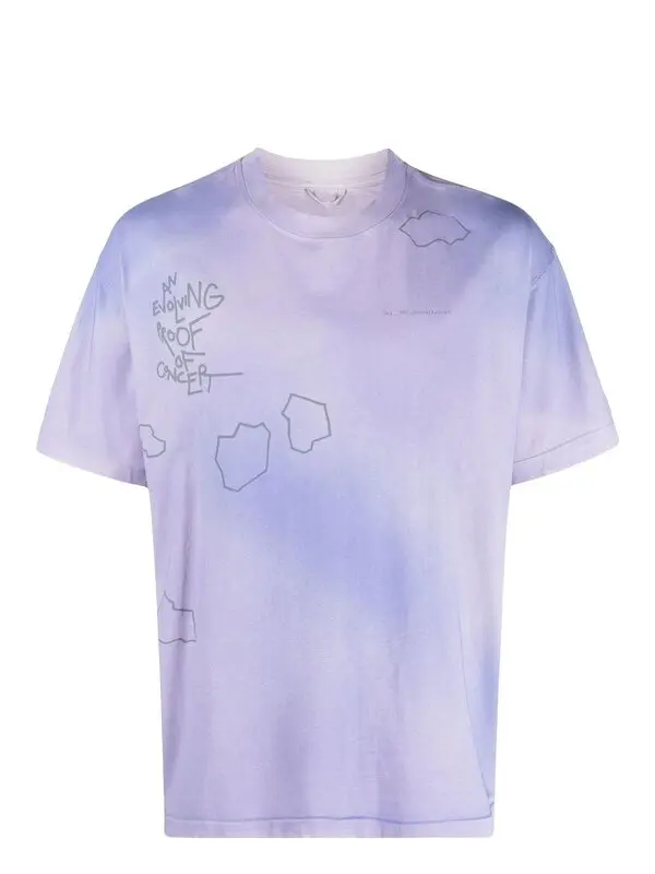 OBJECTS IV LIFE Graphic-print Faded T-shirt - Purple