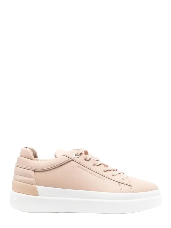 Tommy Hilfiger Logo-stamp Flatform Sneakers - Neutrals