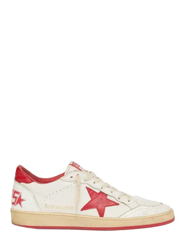 Golden Goose Ball Star Low-top Sneakers - White/strawberry