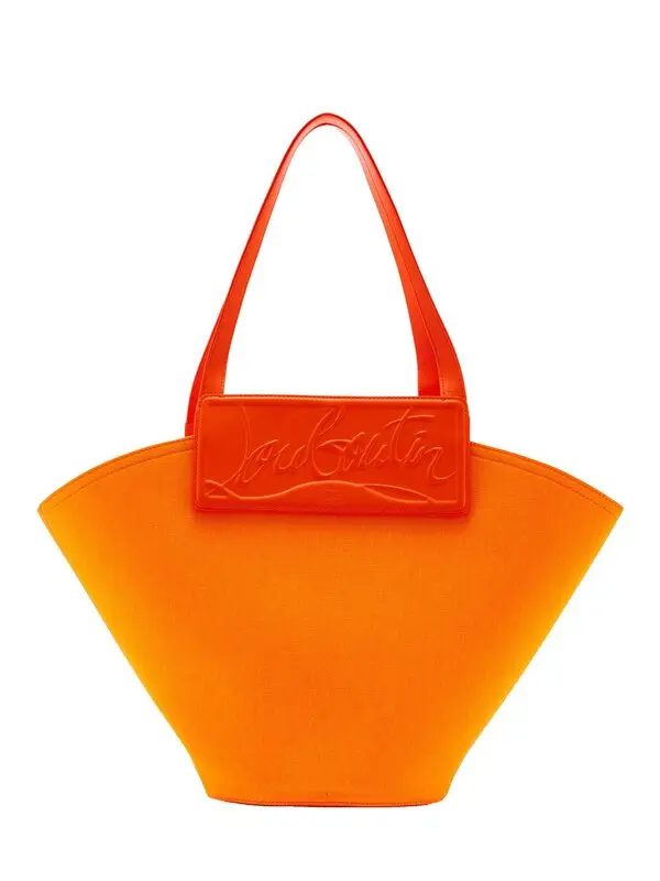 CHRISTIAN LOUBOUTIN Loubishore Leather Tote - Orange