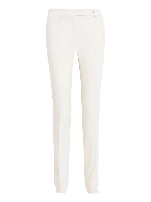 Etro Wool-blend Straight-leg Trousers - Ecru