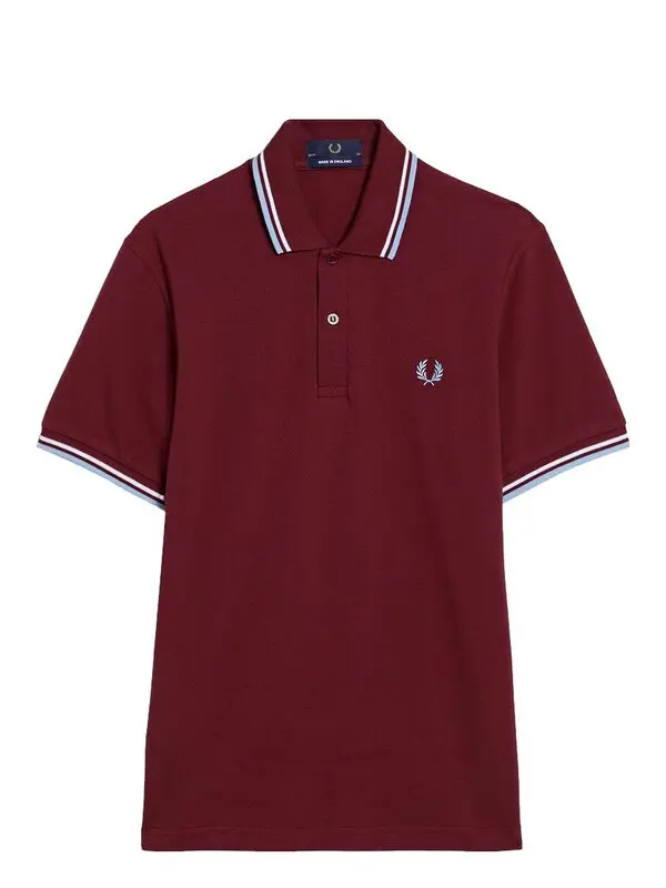 Fred Perry Embroidered Cottonpiqué Polo Shirt - Claret