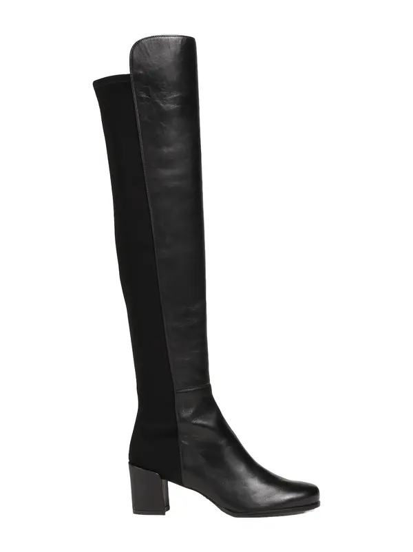 STUART WEITZMAN City Microstretch Leather Over-the-knee Boots - Black