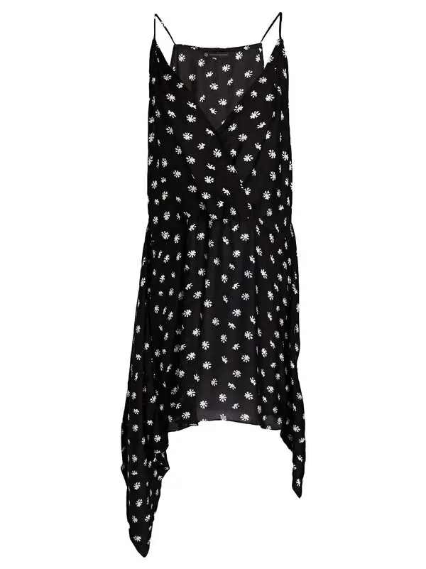 VIX PAULA HERMANNY Sally Wrap-effect Printed Dress - Black