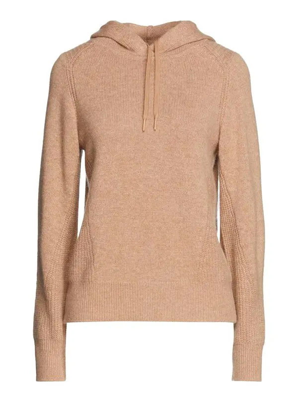 Rag & Bone Pierce Mélange Ribbed Cashmere Hoodie - Camel