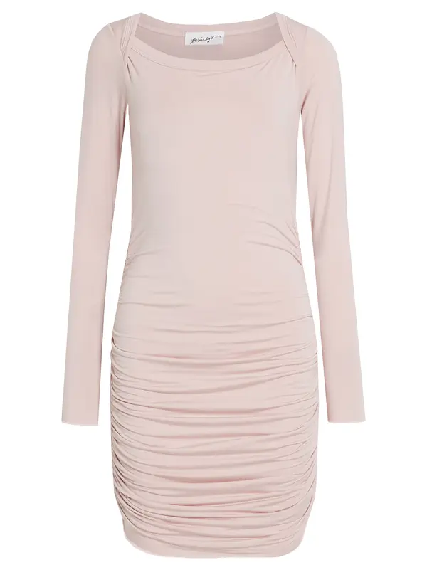 THE LINE BY K Ruched Mini Dress - Pastel Pink