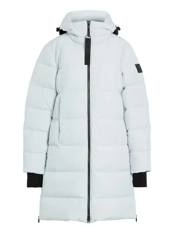 Moose Knuckles Saulteaux Quilted Shell Hooded Down Coat - Sky Blue
