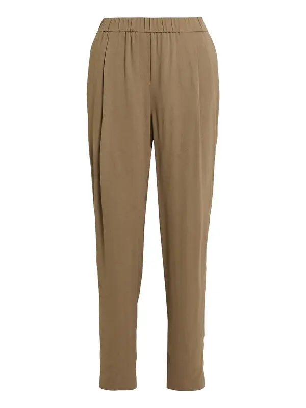 Fabiana Filippi Crepe Tapered Pants - Taupe