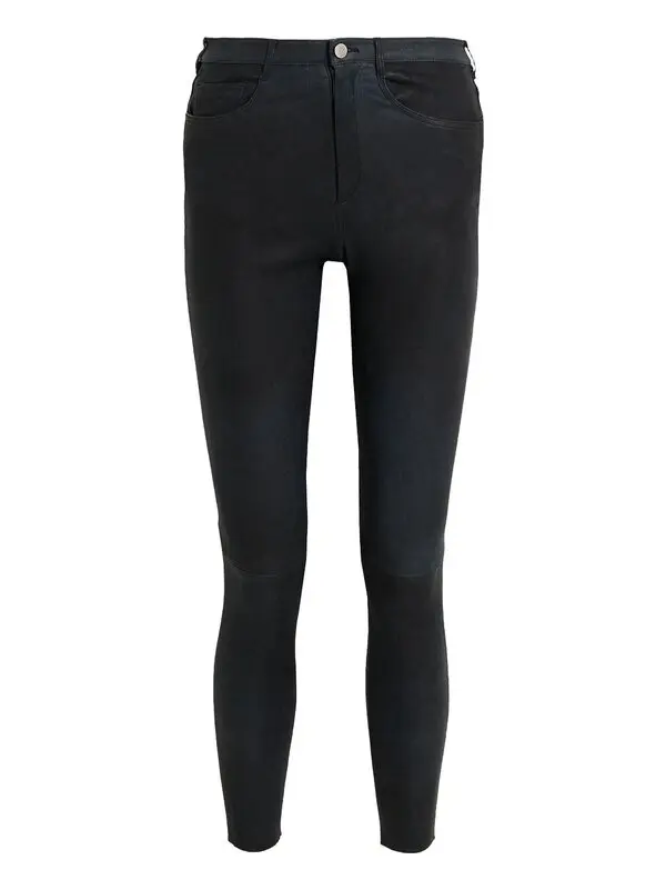 Fabiana Filippi Coated Leather Skinny Pants - Black