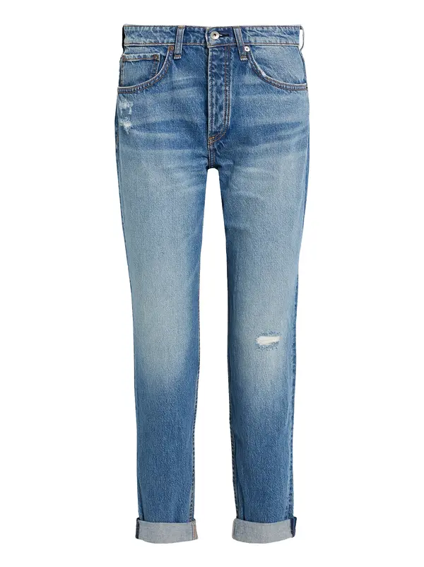 Rag & Bone Rosa Boyfriend Jeans - Light Denim