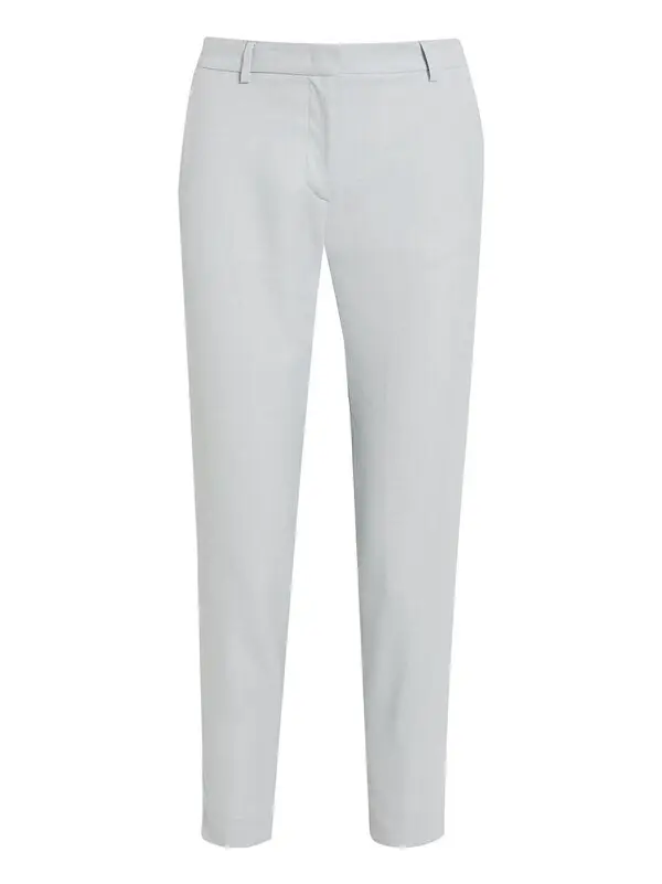 Fabiana Filippi Twill Merino Wool-blend Tapered Pants - Light Gray