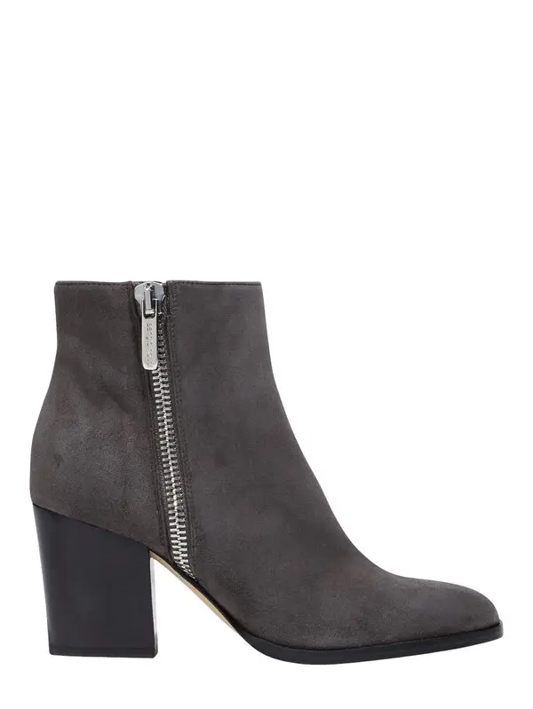 SERGIO ROSSI Suede Ankle Boots - Dark Gray