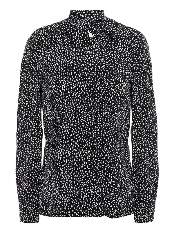 Maje Tieneck Printed Blouse - Black