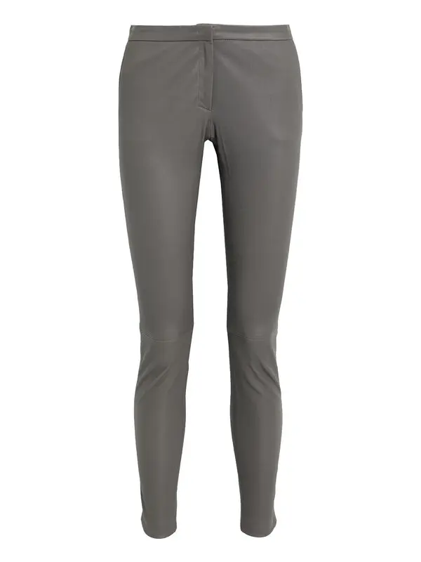 Fabiana Filippi Stretch-leather Skinny Pants - Anthracite