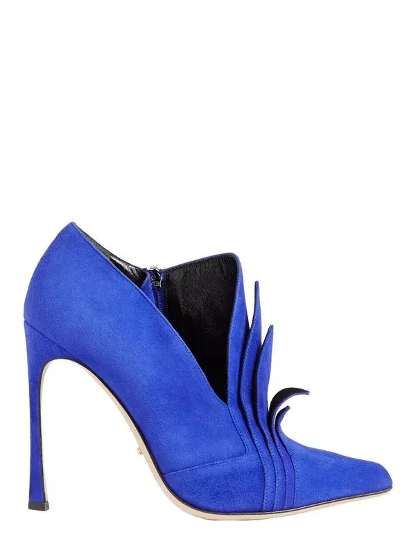 SERGIO ROSSI Laser-cut Suede Pumps - Blue