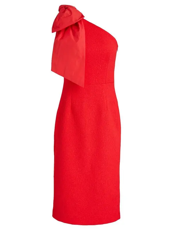 Rebecca Vallance Calla One-shoulder Midi Dress - Red