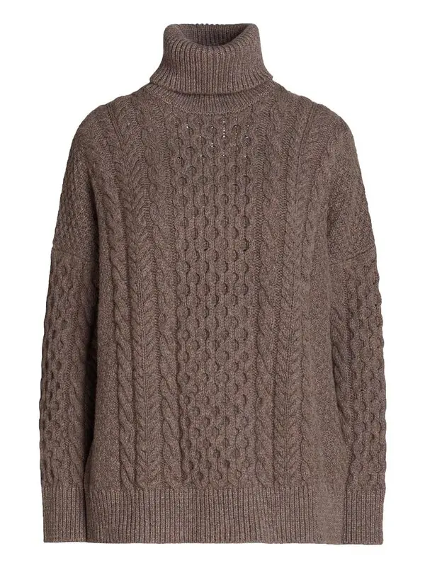 &daughter Annis Cable-knit Wool Turtleneck Sweater - Taupe