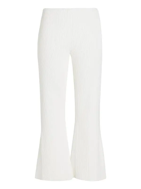 Proenza Schouler Ribbed-knit Kick-flare Pants - White