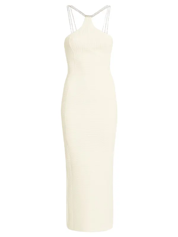 Herve Leger Embellished Bandage Maxi Dress - Ivory