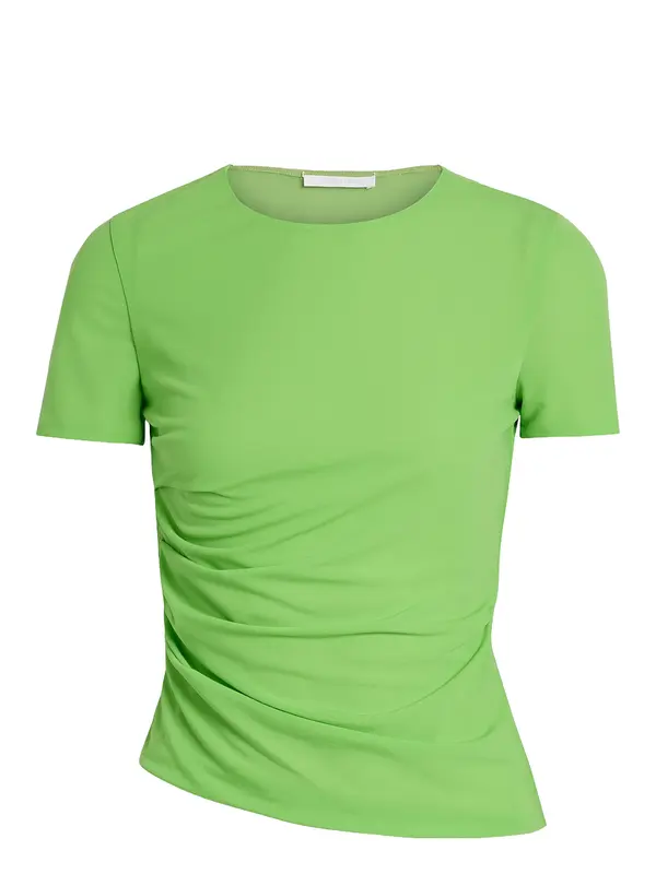 Helmut Lang Ruched Crepe T-shirt - Bright Green