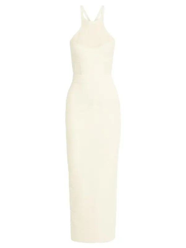 Herve Leger Textured Bandage Maxi Dress - Ivory