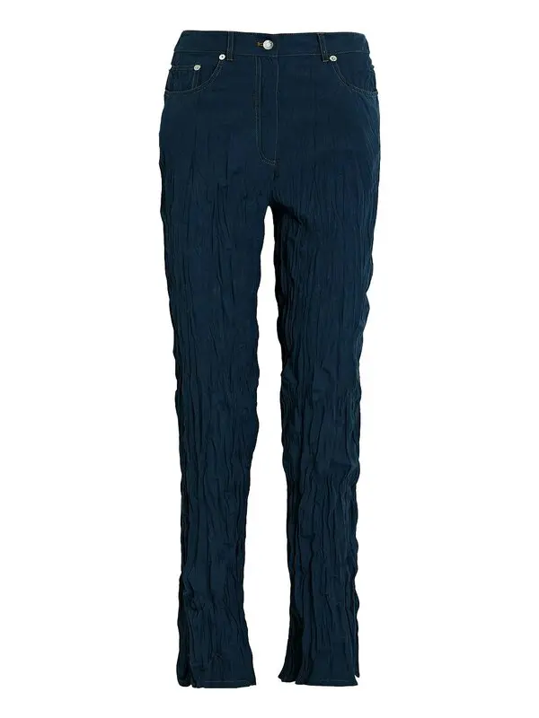Helmut Lang Crinkled Straight-leg Pants - Indigo