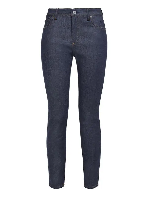 Acne Studios Peg Cropped High-rise Skinny Jeans - Dark Denim