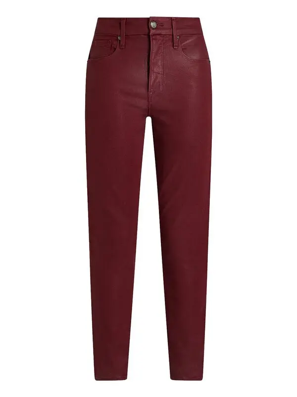 Good American Coated Mid-rise Skinny Jeans - Claret