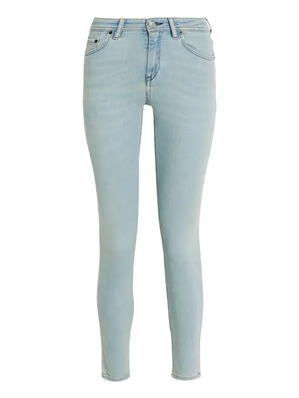 Acne Studios Climb Faded Low-rise Skinny Jeans - Light Denim