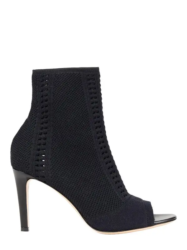 GIANVITO ROSSI Stretch-mesh Ankle Boots - Black