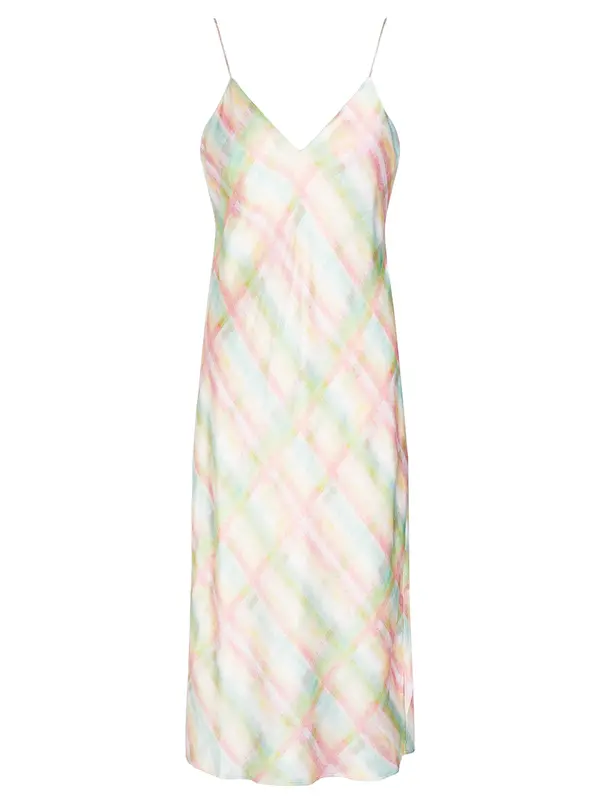 Cami Nyc Printed Silk-satin Slip Dress - Pastel Pink