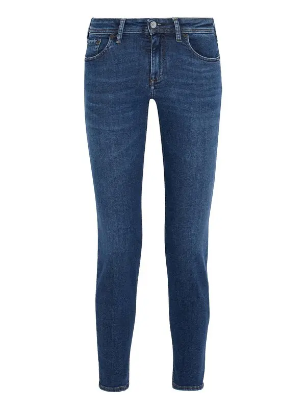 Acne Studios Climb Cropped Low-rise Skinny Jeans - Mid Denim